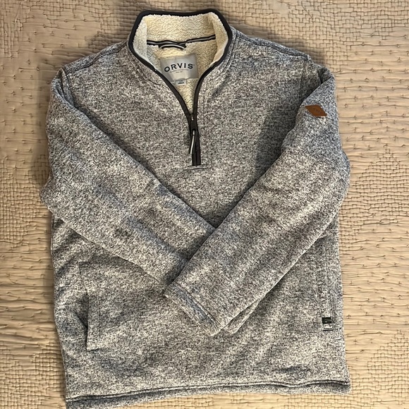 Orvis | Sweaters | Orvis Large 4 Zip Heather Sherpalined Fleece ...